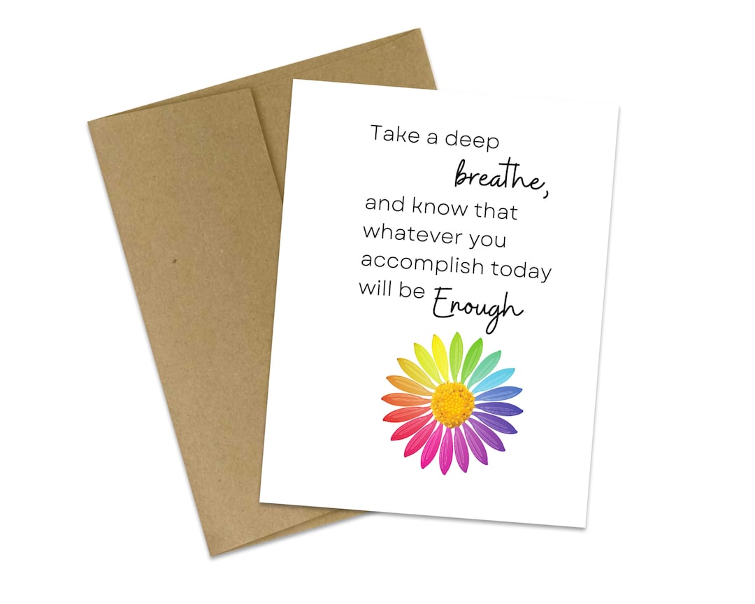 Encouragement Card: Take a Deep Breathe, Sympathy Card - Etsy
