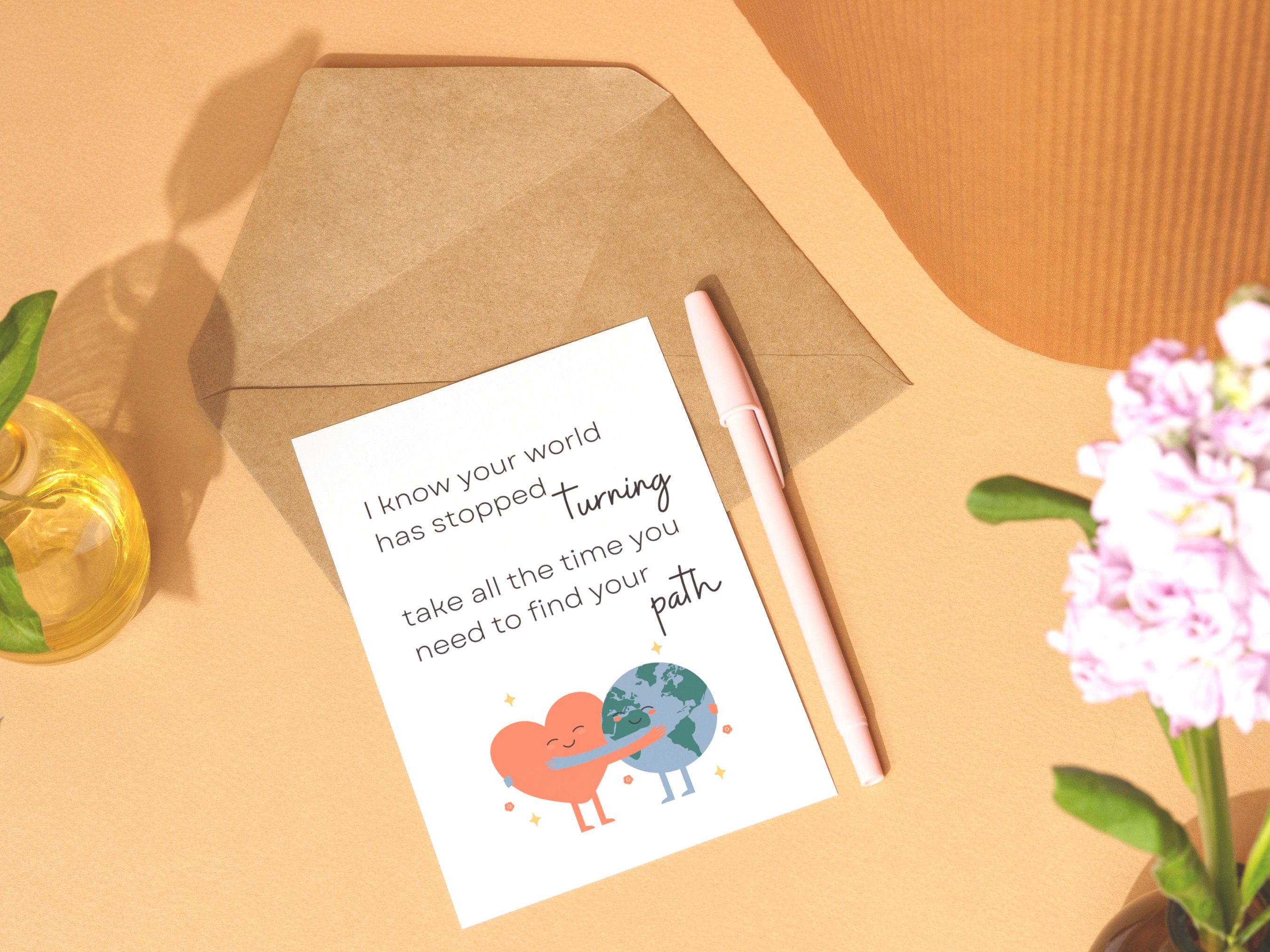 Comfort Card Grief Card Empathy Card Sympathy Card Sending You Love and ...
