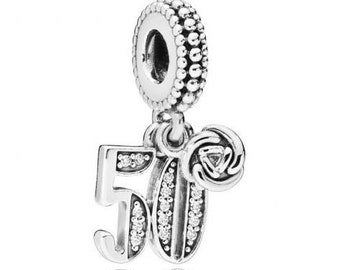 50th Birthday Pandora Charm - Etsy