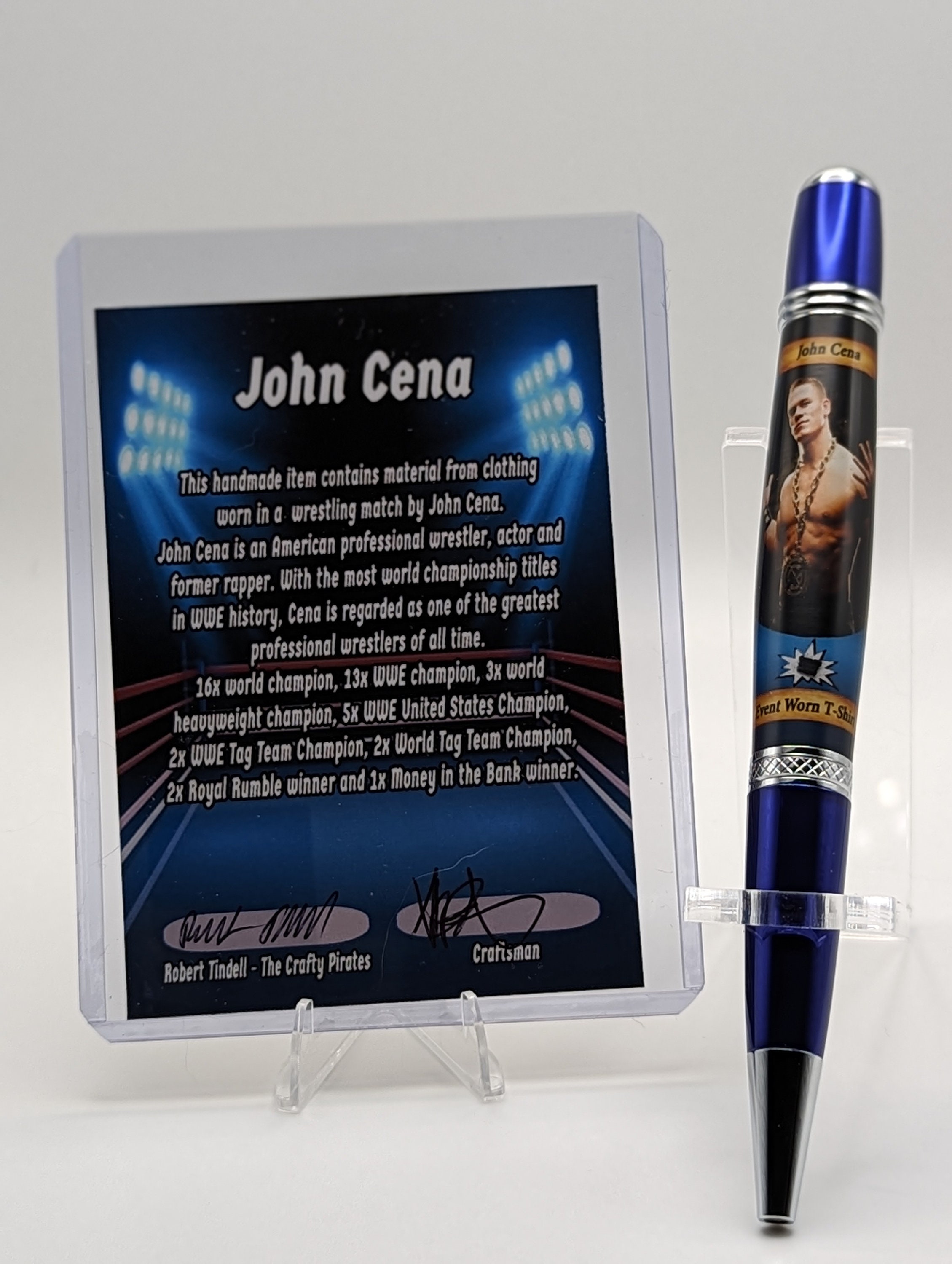 WWE Superstar Pens With Event Worn Gear - Handmade - Etsy