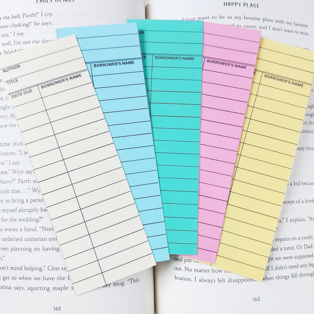 LIBRARY Checkout CARD BOOKMARKS - Bookmarks - Bookmark - Laminated ...