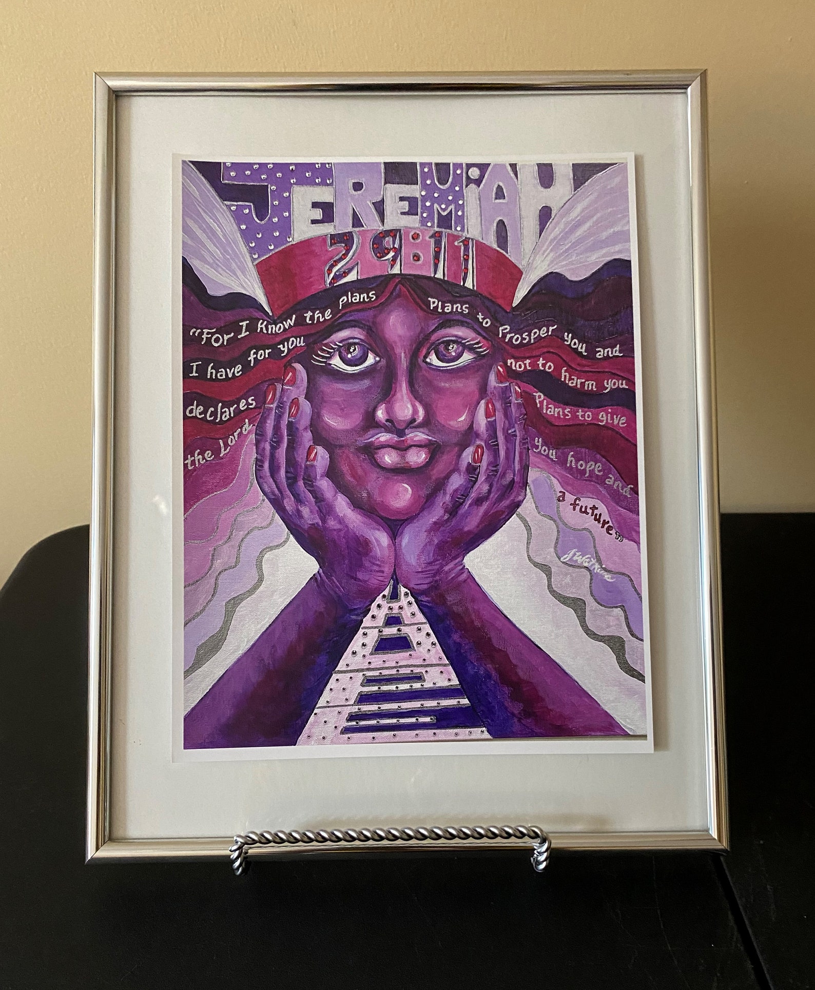 His Plan - Jeremiah, Face, Hands, Hope, Abstract Painting, Acrylic ...