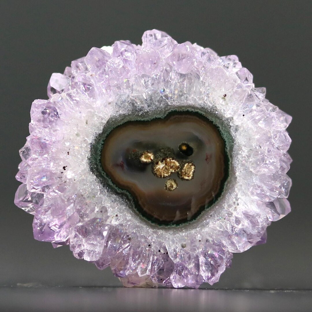Amethyst Stalactite Slice Cabochon February Birthstone DIY Wearable ...