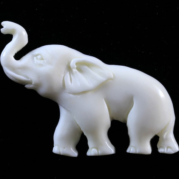 Carved Bone Elephant - Etsy