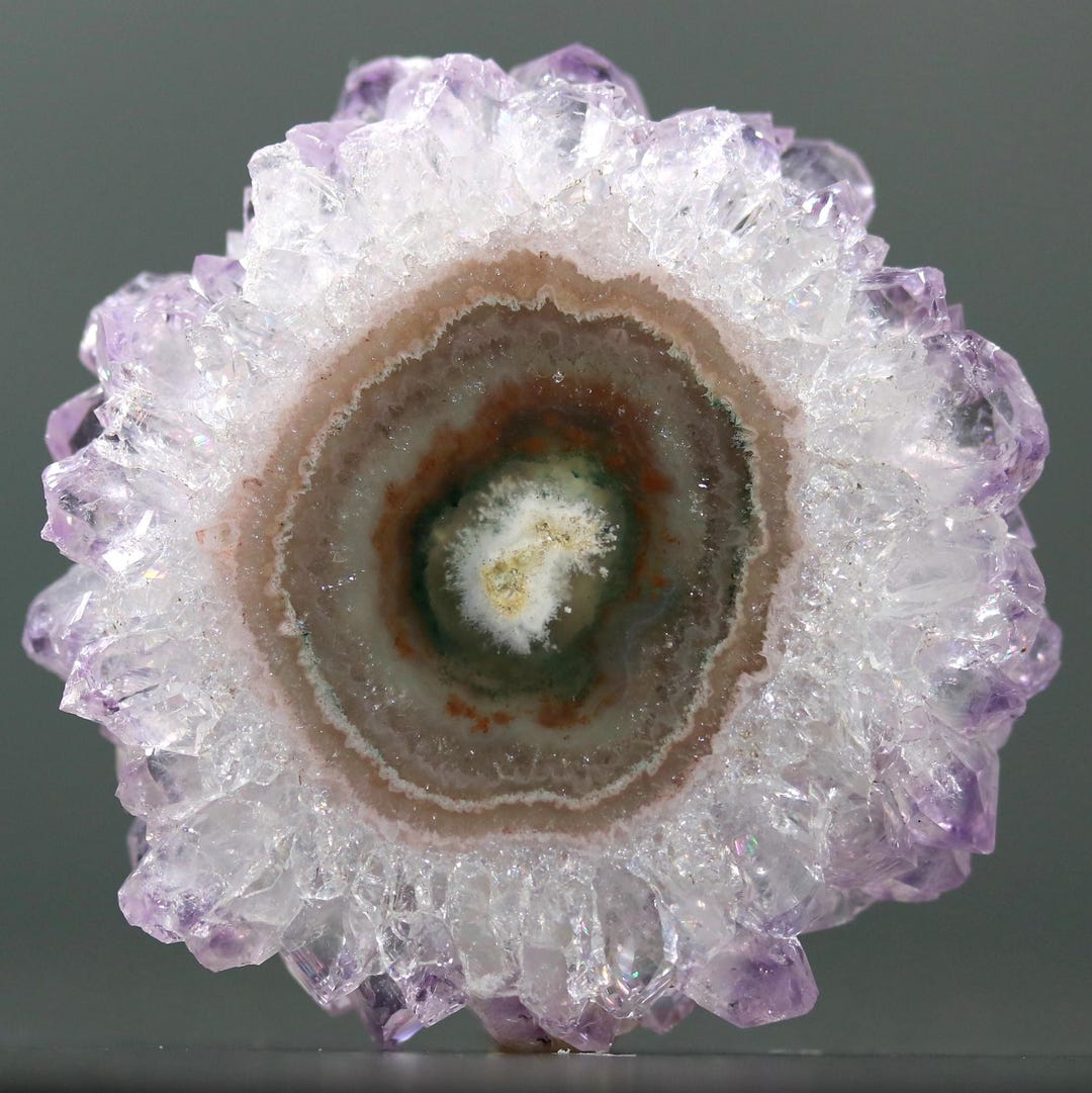 Amethyst Stalactite Druzy Slice – Unique Crystal Cabochon for Jewelry ...
