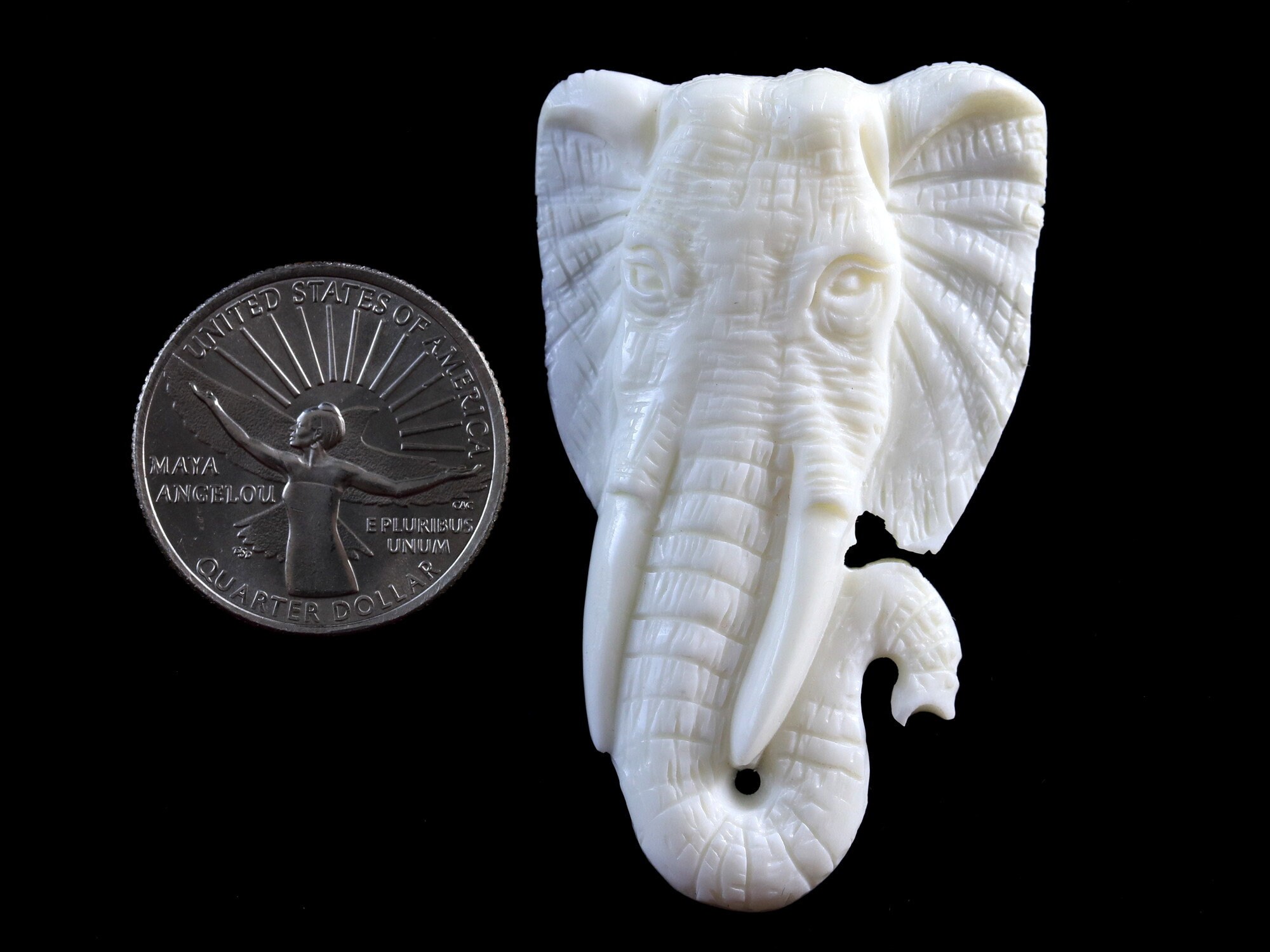 Hand Carved Bone Elephant Animal Totem - Etsy