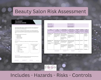 Editable Risk Assessment Template - Etsy UK