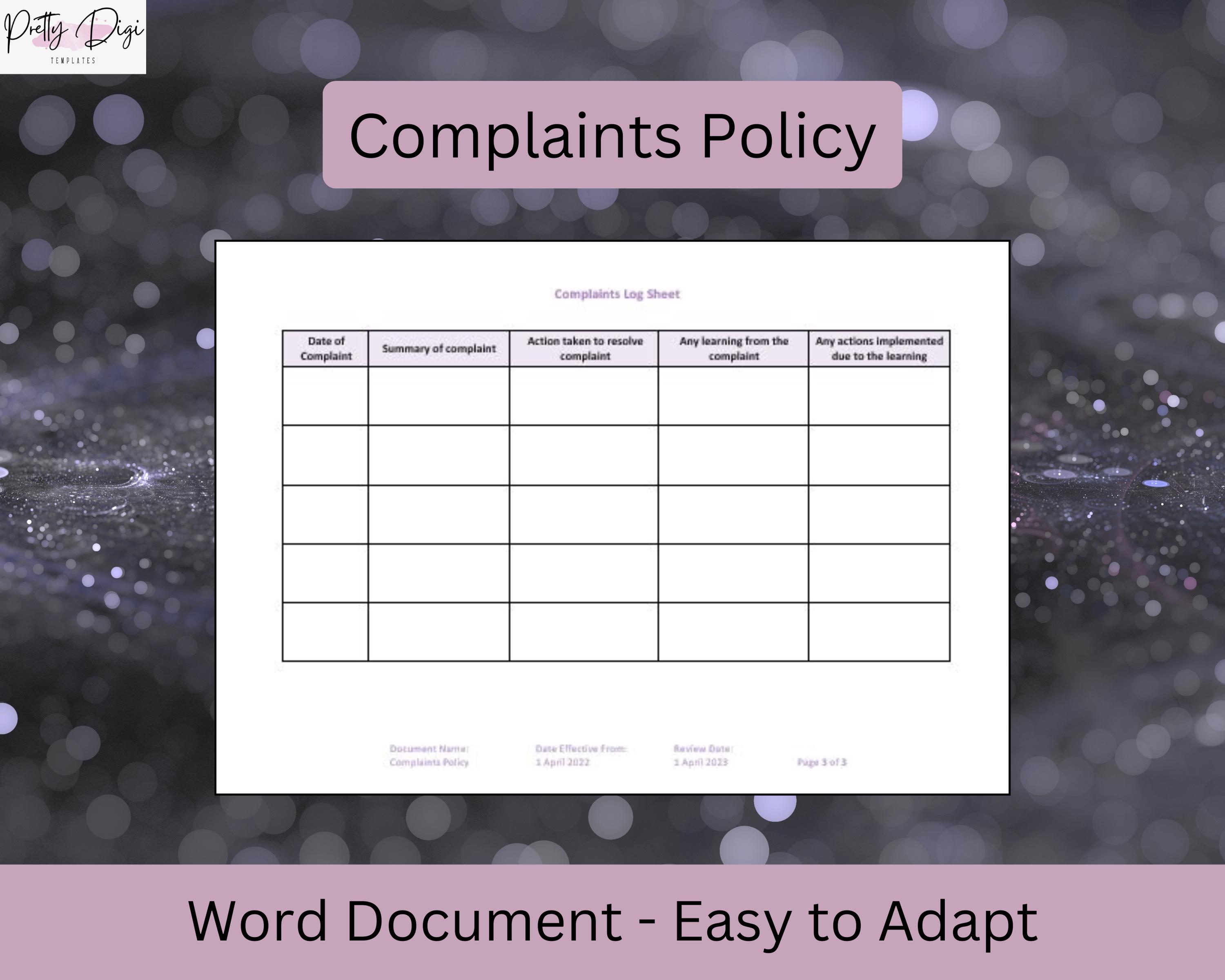 Policy Template Bundle: Risk Assessment, Complaints, Health & Safety ...