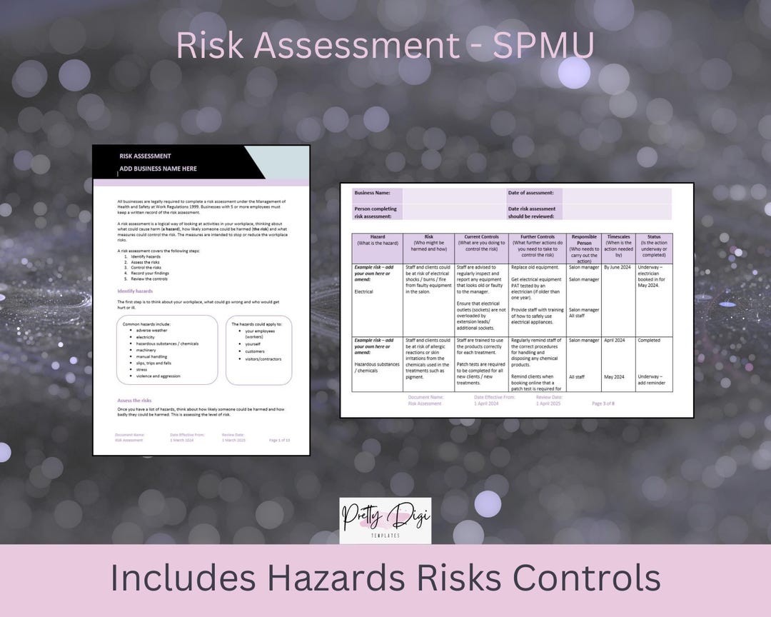 SPMU Risk Assessment Template: License Compliance (digital Download ...