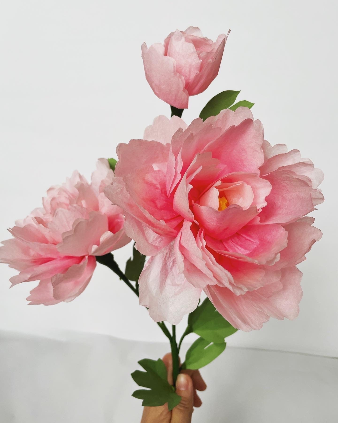 Tissue Paper Tree Peony Stem Mother's Day Present Fake Flower Shower ...