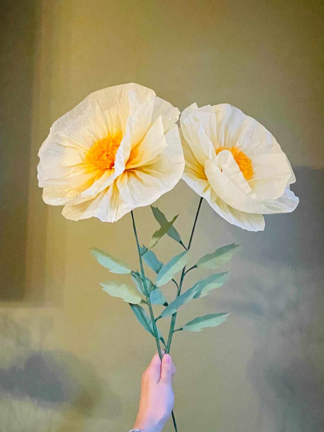 Tissue Paper California Poppy, Bleached Details, Whimsical Home Decor ...