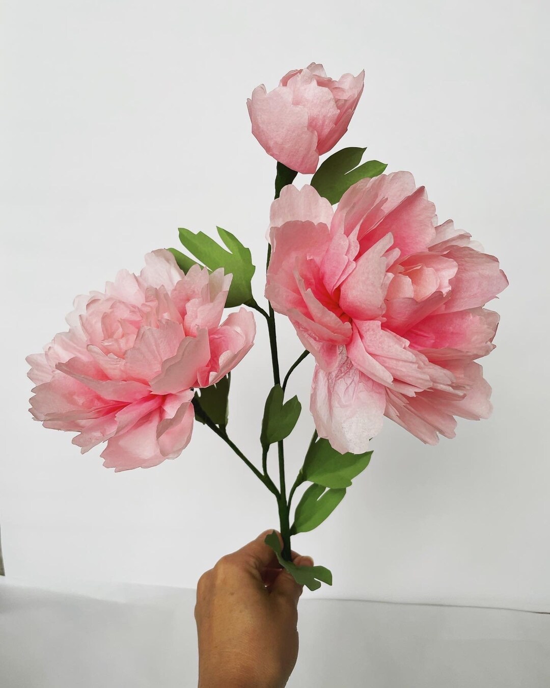 Tissue Paper Tree Peony Stem Mother's Day Present Fake Flower Shower ...