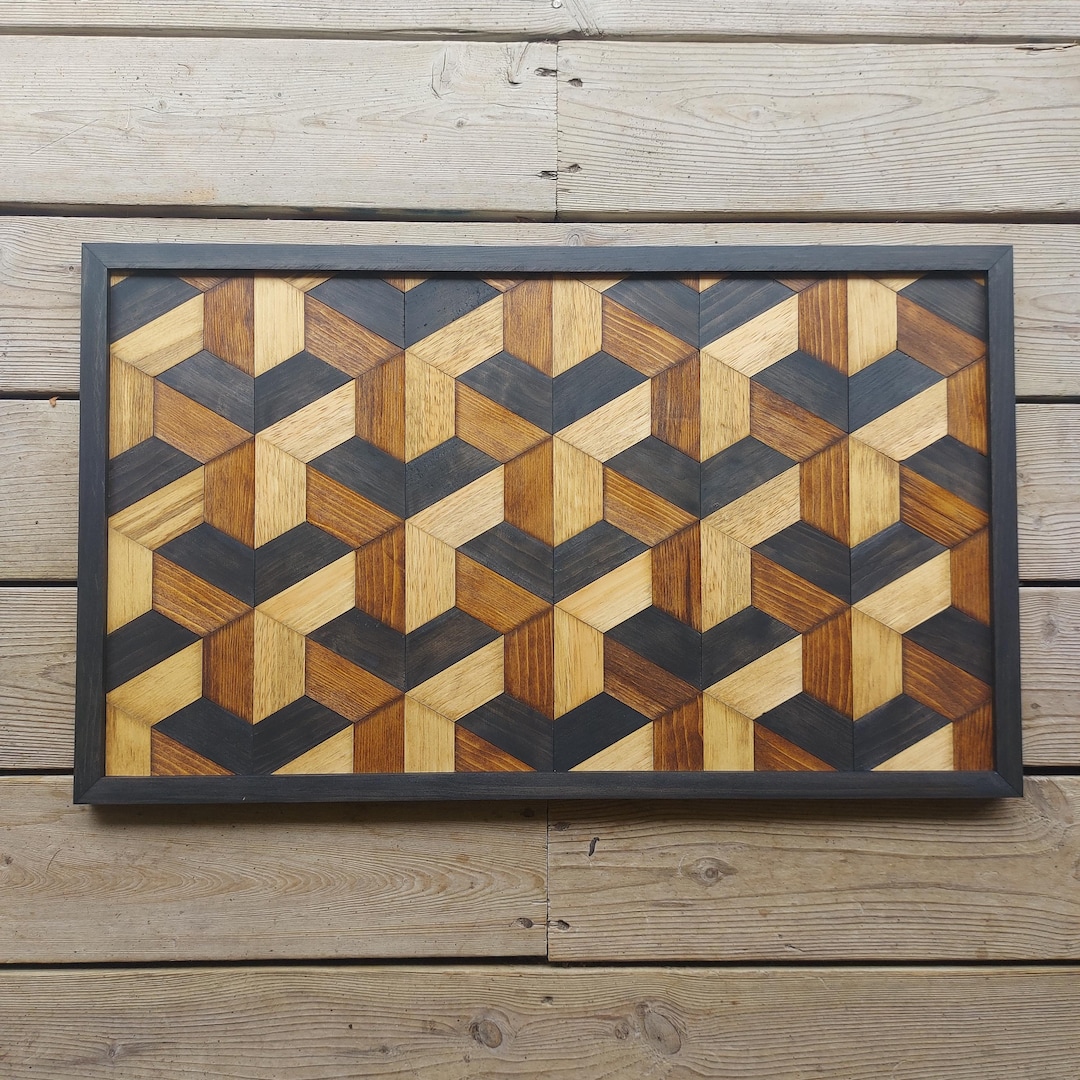 Geometric Wood Wall Art - Etsy