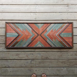 Geometric Wood Wall Art - Etsy