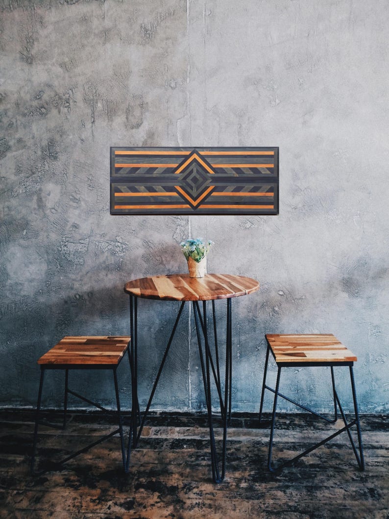 Geometric Wood Wall Art - Etsy