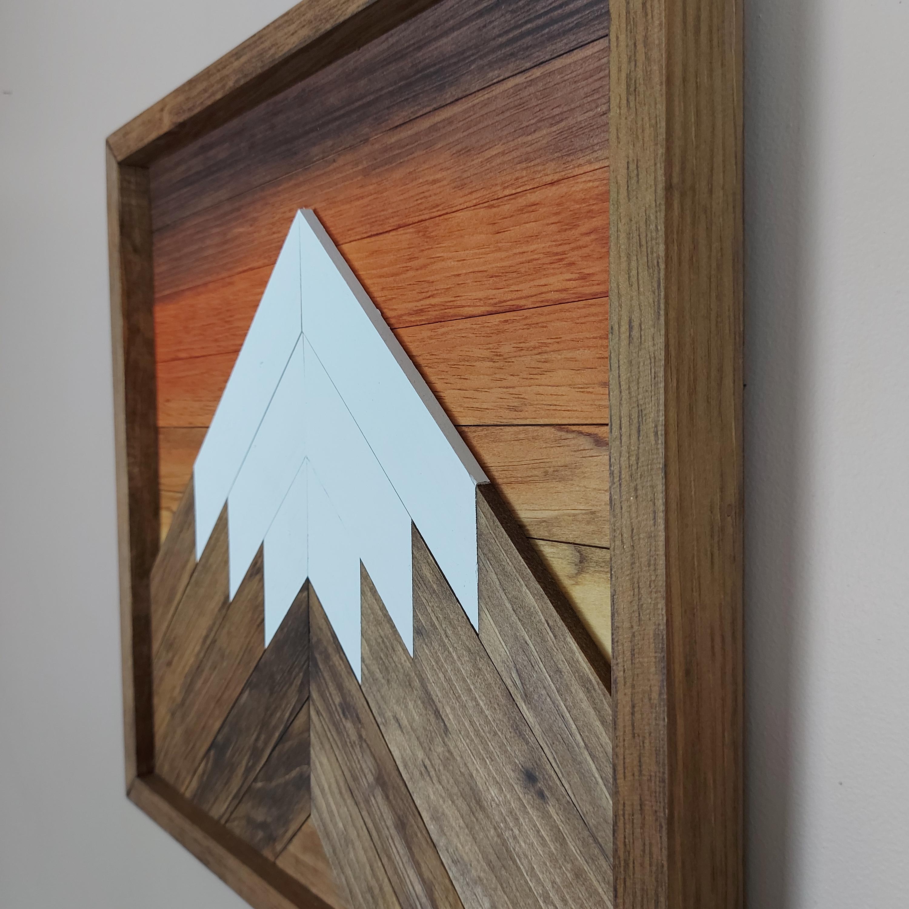Geometric Wood Wall Art - Etsy