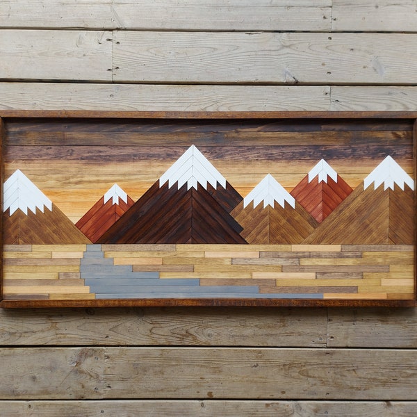 Geometric Wood Wall Art - Etsy