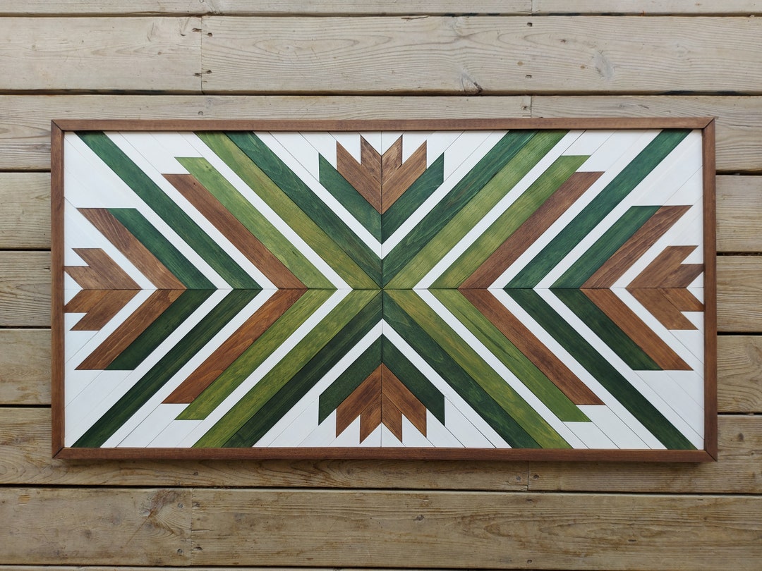 Geometric Wood Wall Art Wood Wall Art - Etsy