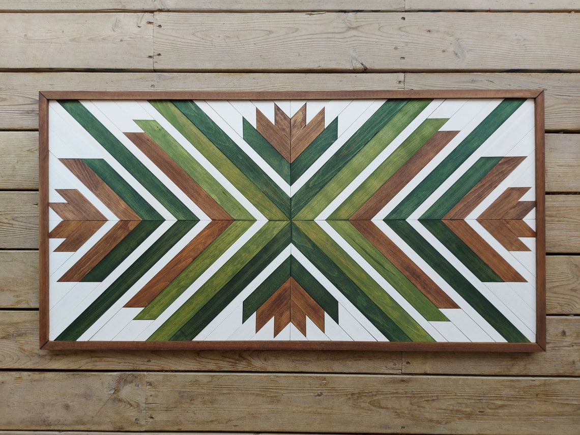 Geometric Wood Wall Art Wood Wall Art - Etsy