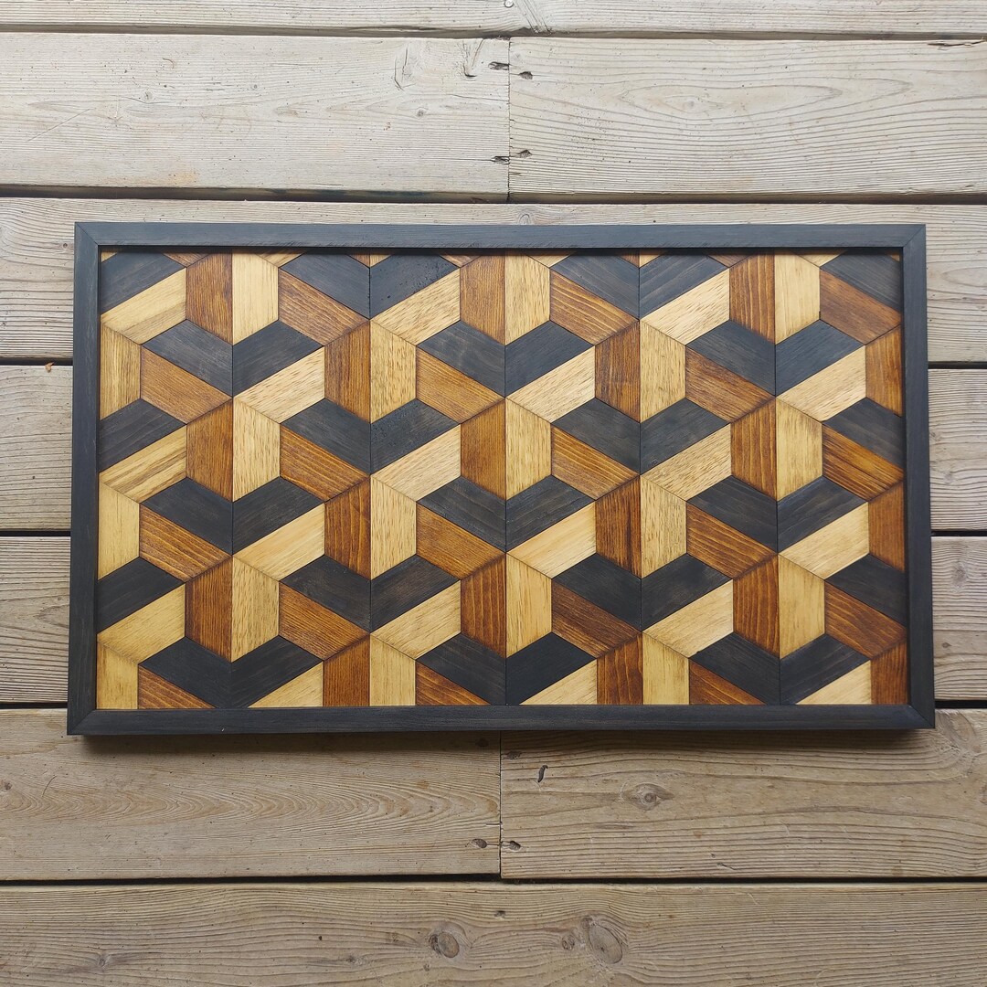 Geometric Wood Wall Art - Etsy