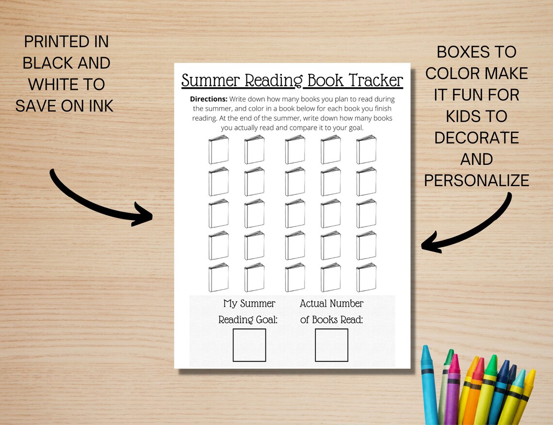Printable Summer Reading Tracker, Book Tracker, Reading Log, Kids ...