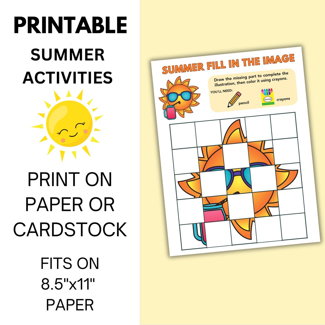 Kids Summer Activity Pack Printables, Kids Printables, Kids Summer ...