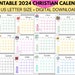 2024 Christian Printable Calendar, Christian Calendar, Printable ...