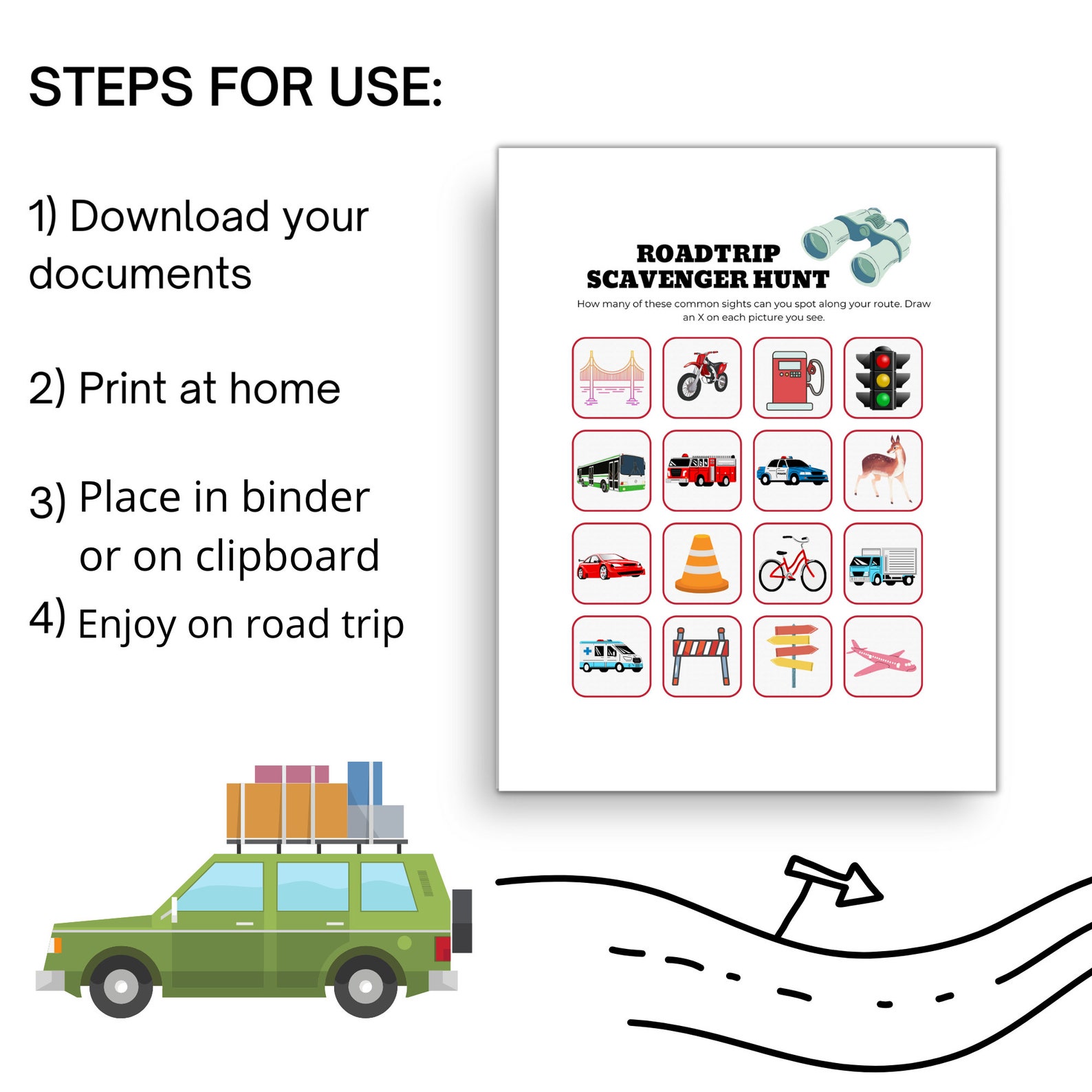 Road Trip Activity Book Road Trip Printables Road Trip - Etsy