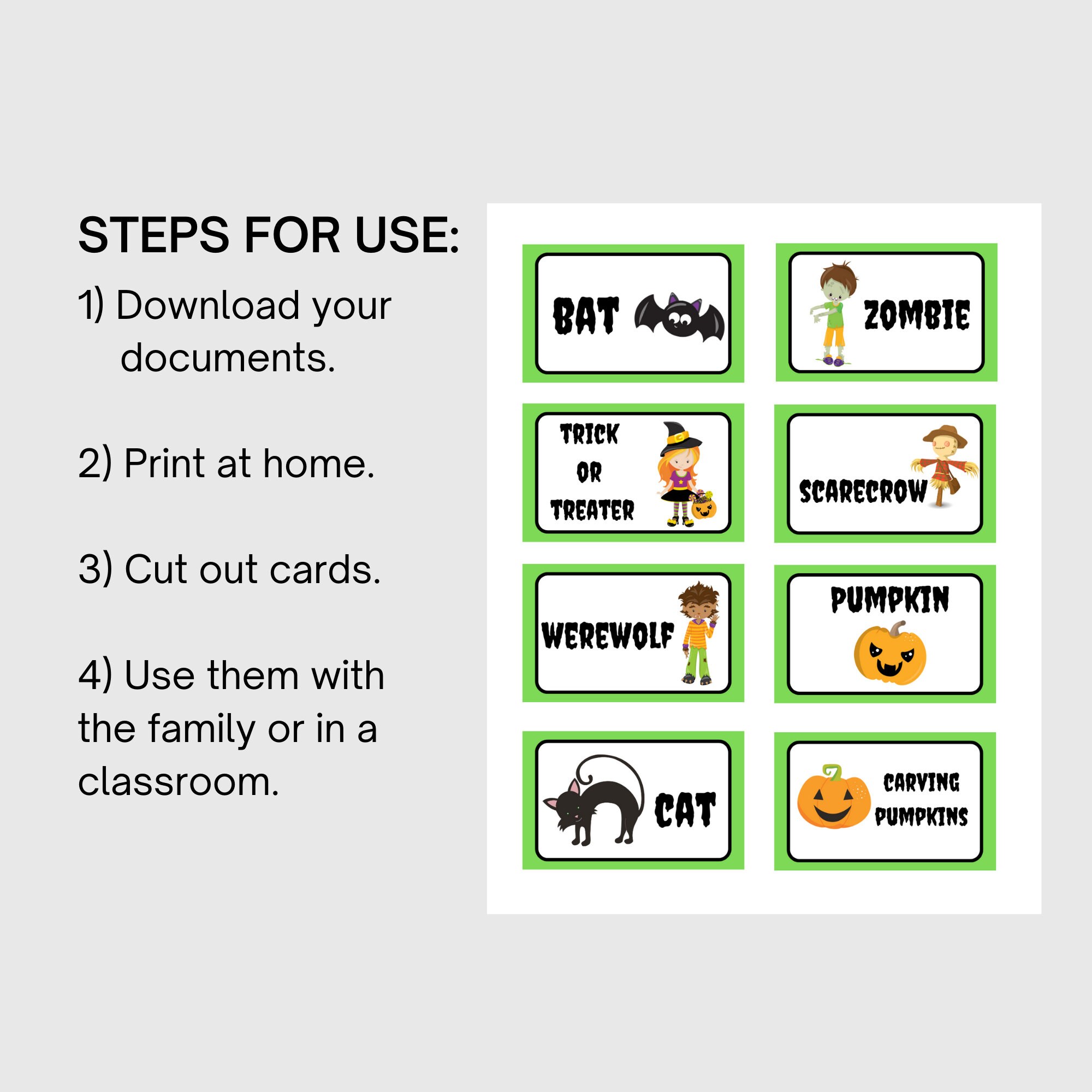 Spooky Halloween Charades Printable - Digital Download Party Game - Etsy