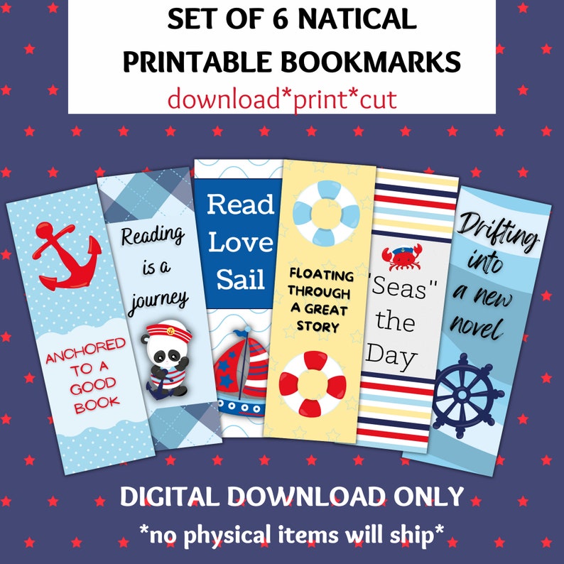 Cruise Printable Bookmarks, Vacation Bookmarks, Cruise Gifts, Summer ...