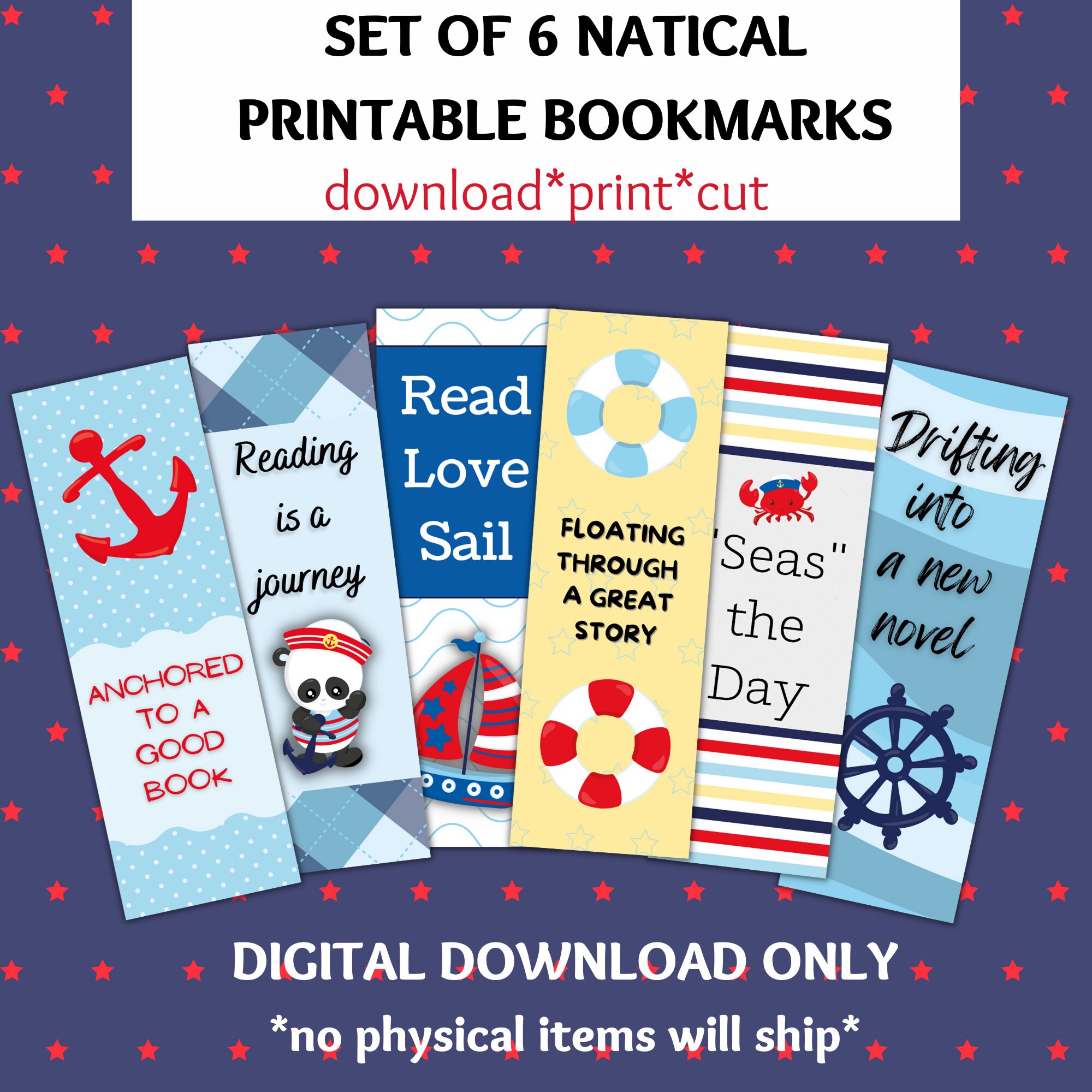 Cruise Printable Bookmarks, Vacation Bookmarks, Cruise Gifts, Summer ...