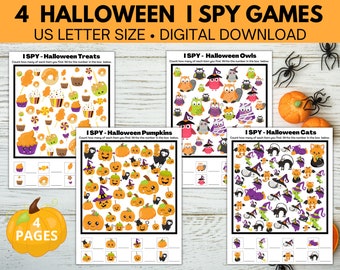 Halloween I Spy Printable Game - Etsy