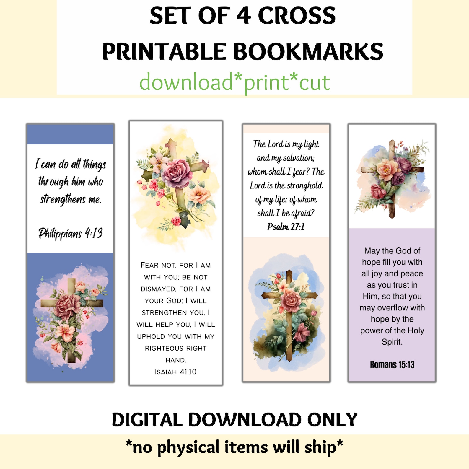 Scripture Bookmarks, Printable Bookmarks, Bible Verse Bookmarks ...