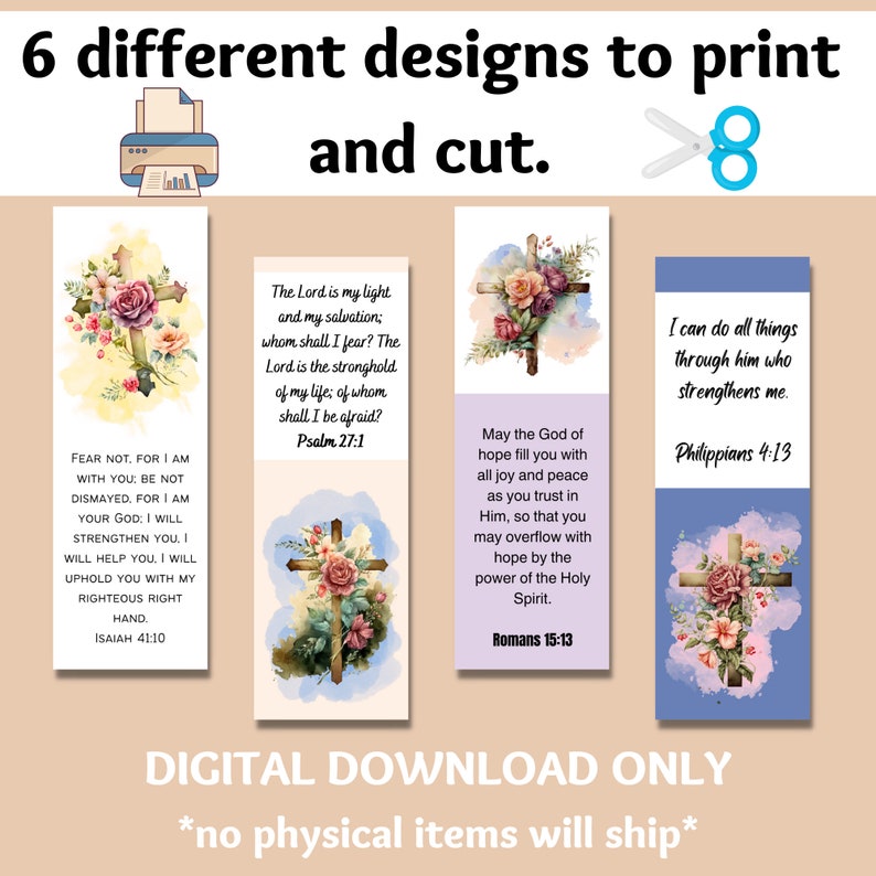 Scripture Bookmarks, Printable Bookmarks, Bible Verse Bookmarks ...