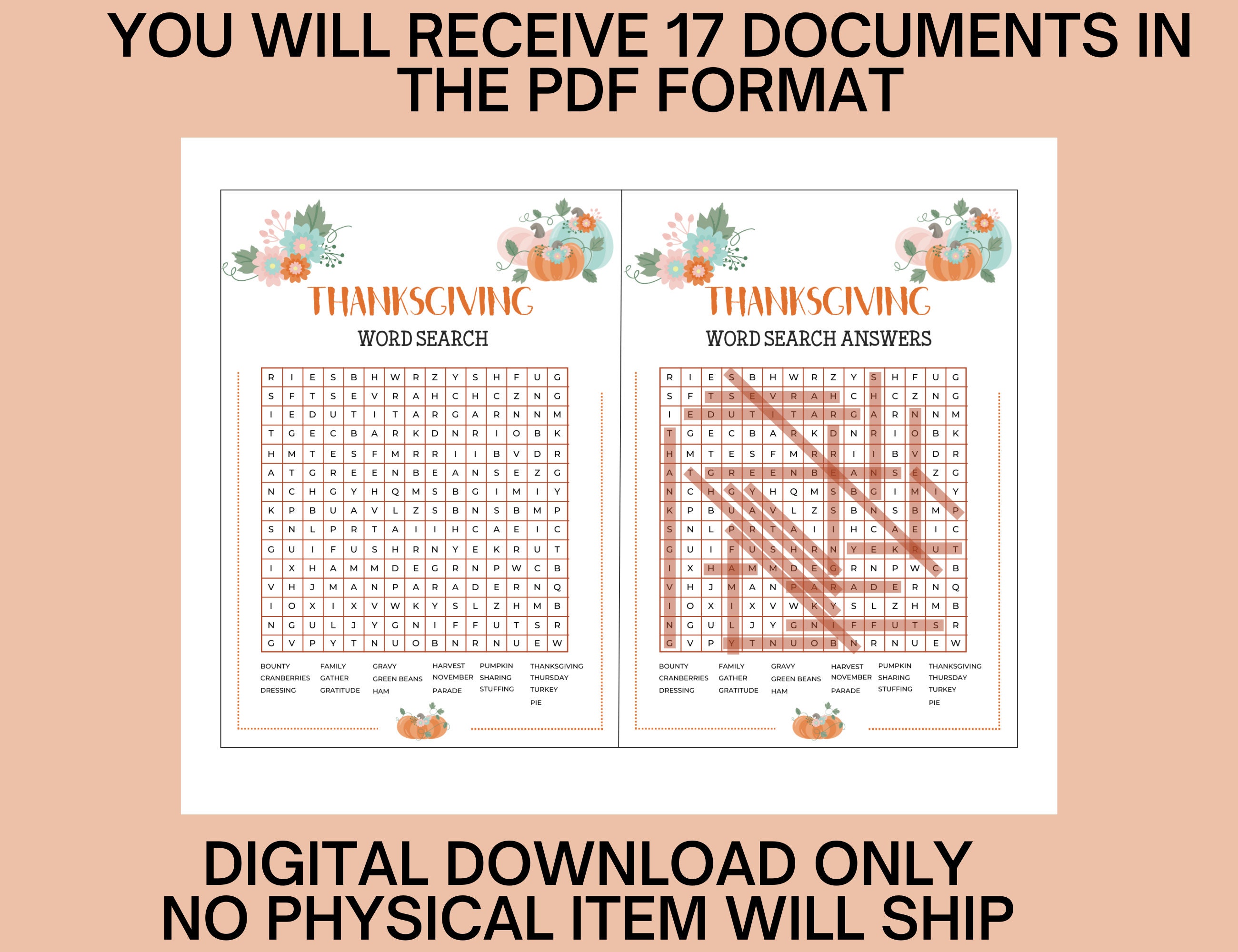 Thanksgiving Party Games, Thanksgiving Game Bundle, Thanksgiving Games ...