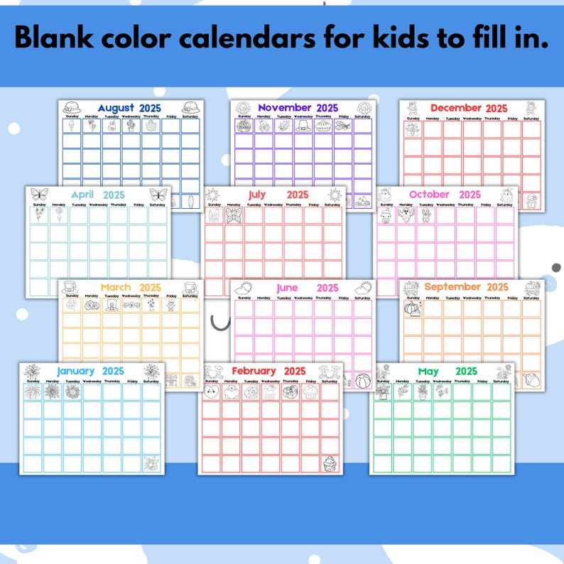 2025 Kids Traceable Calendar Printable, Traceable Kids Calendar 2025 ...