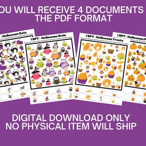 Halloween I Spy Games for Kids: Printable Counting Activity (digital ...