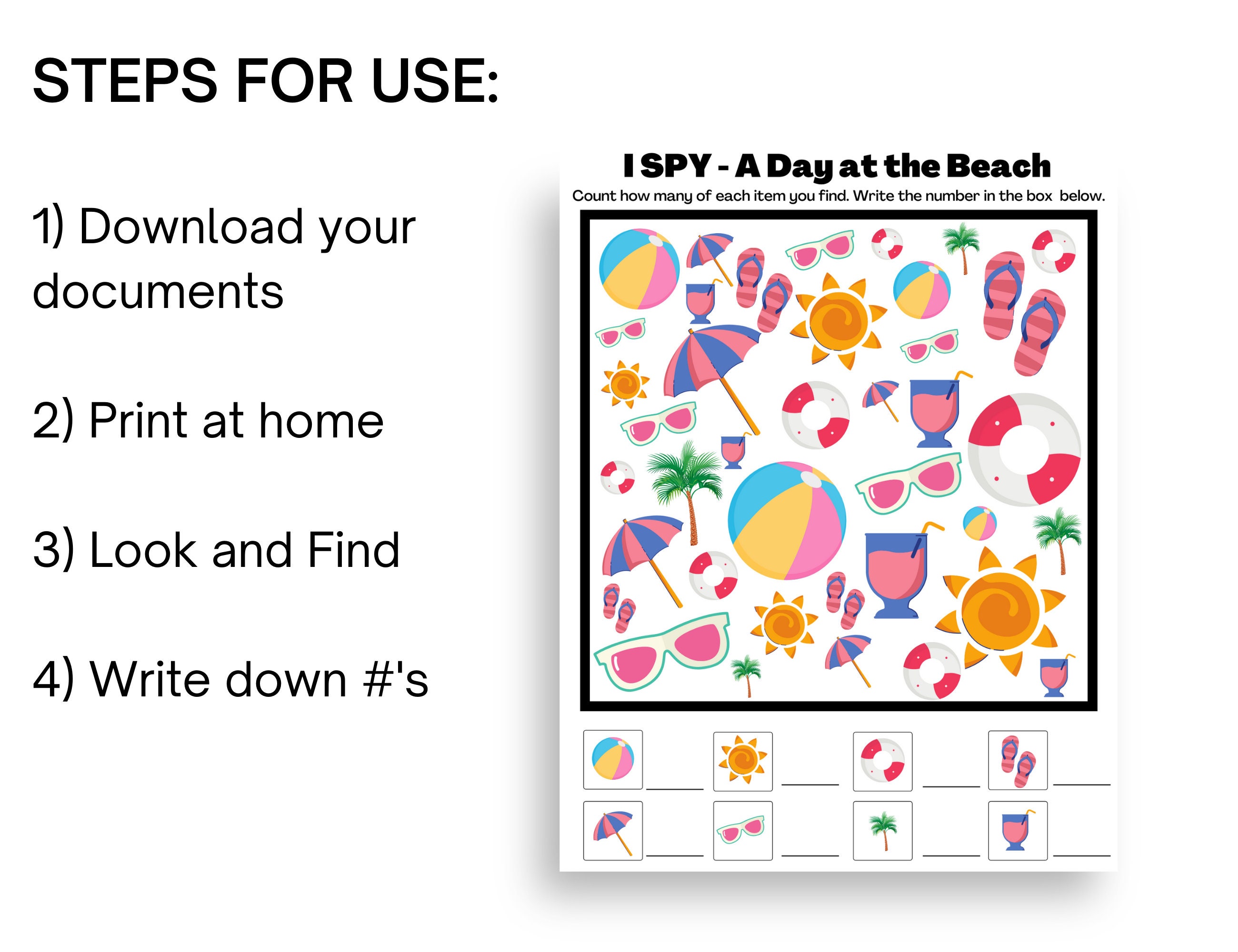 I Spy Printables, I Spy Games, Kids I Spy, Summer I Spy, Summer I Spy ...