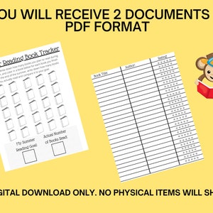 Printable Summer Reading Tracker, Book Tracker, Reading Log, Kids ...