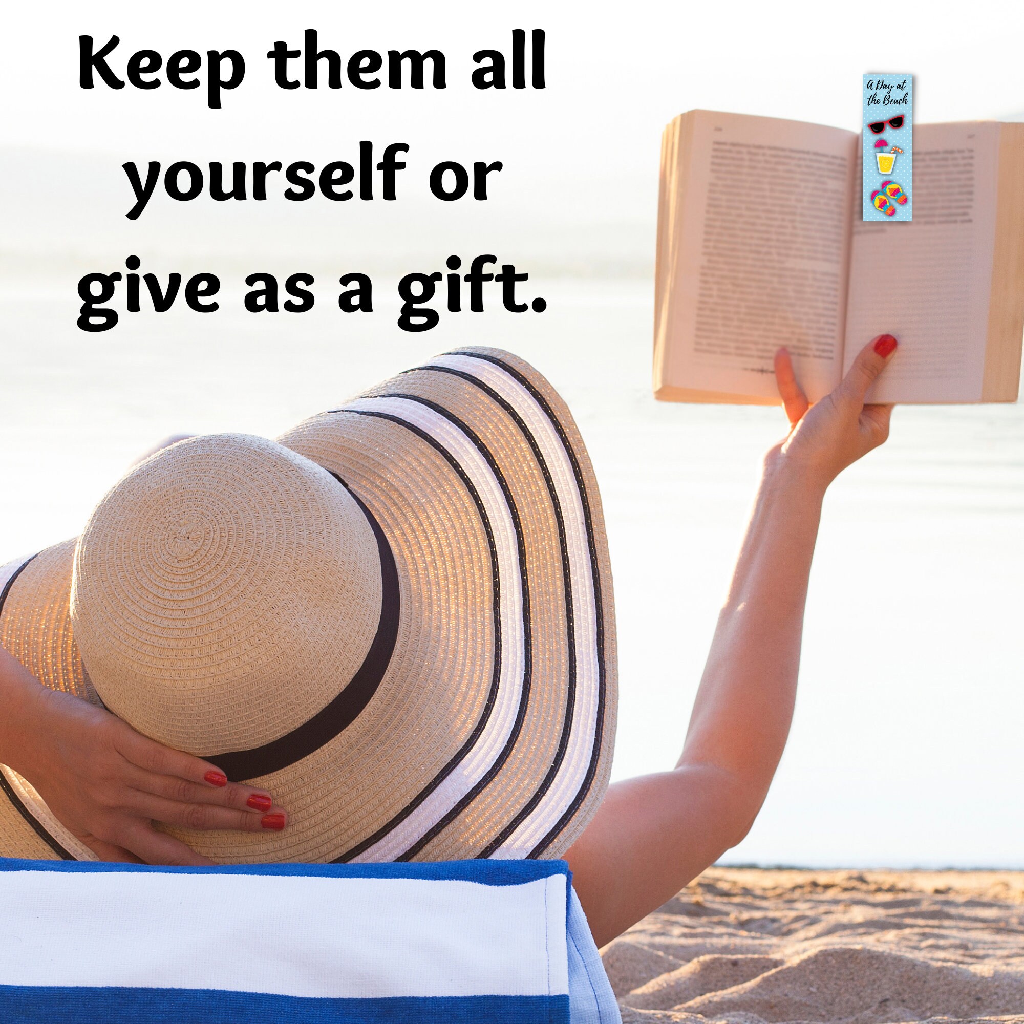 Beach Printable Bookmarks, Vacation Bookmarks, 6 Designs, Digital ...