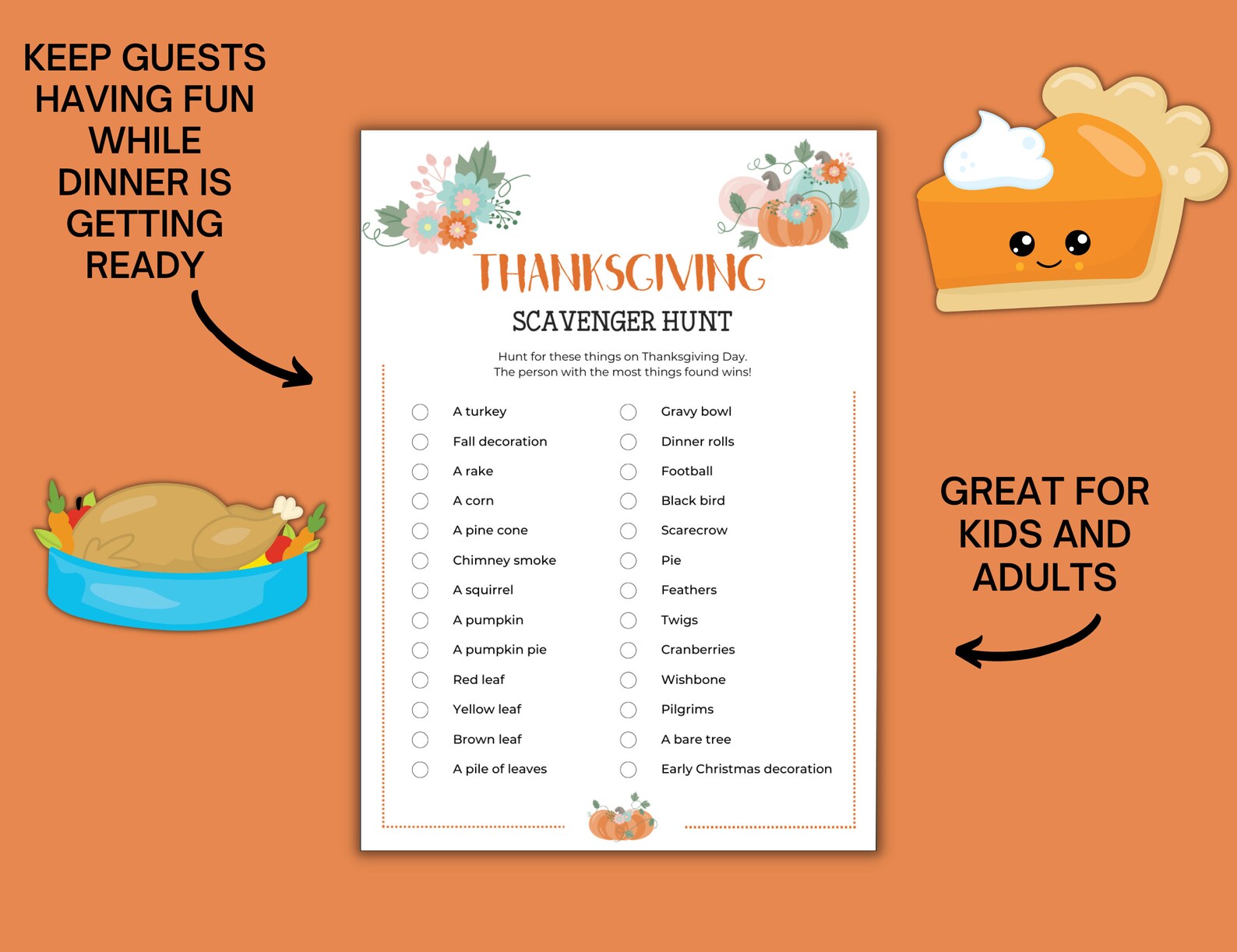 Thanksgiving Party Games, Thanksgiving Game Bundle, Thanksgiving Games ...