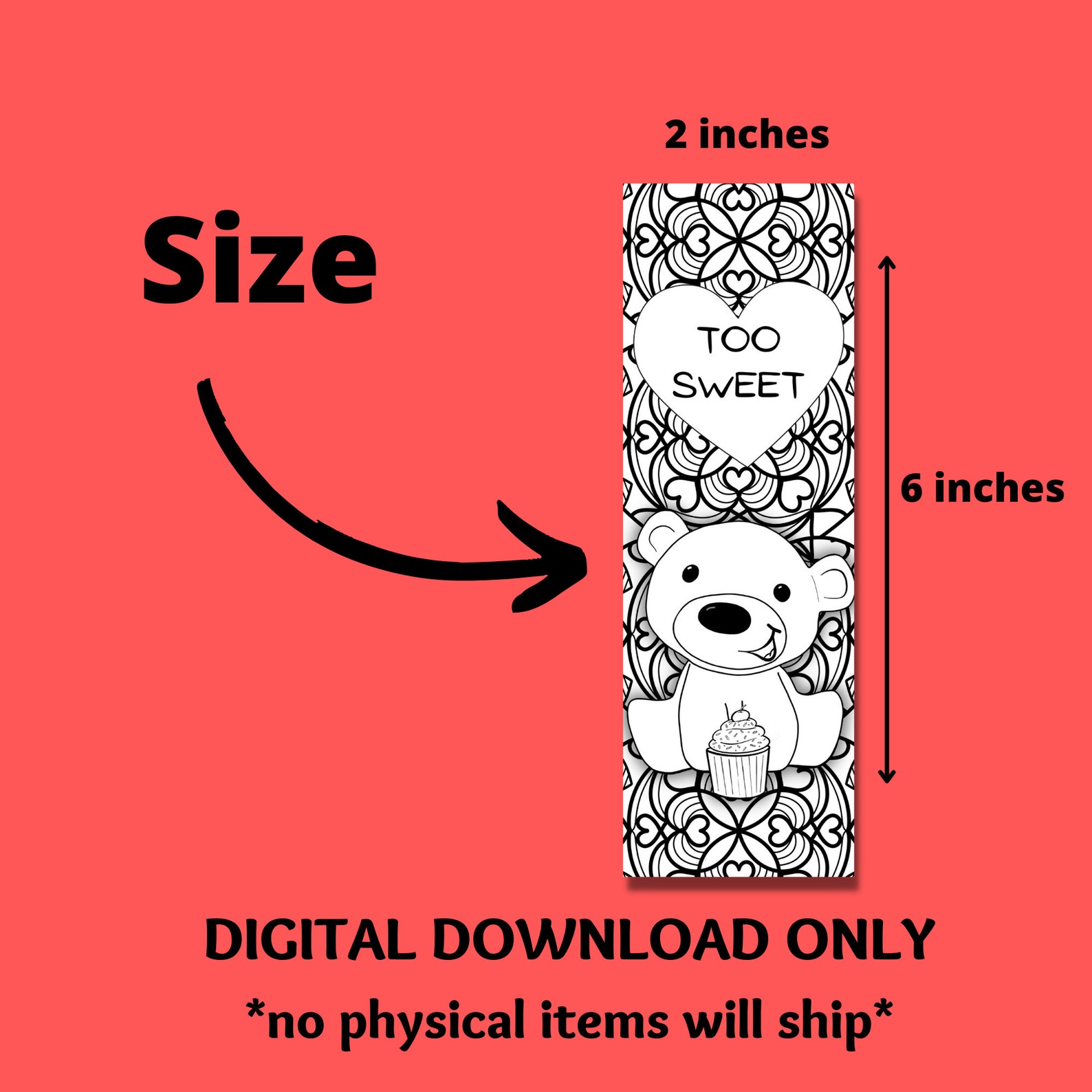 Printable Valentine's Bookmarks to Color, Valentine Coloring Bookmarks ...