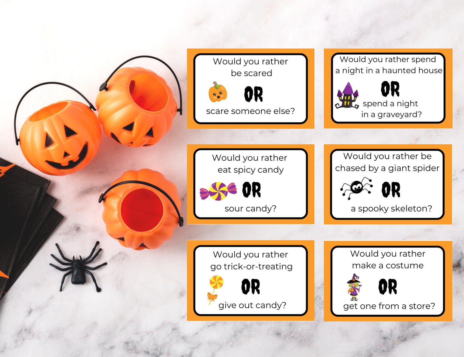 Halloween Would You Rather Game, Would You Rather Printable, Halloween ...