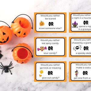 Halloween Would You Rather Game: 30 Printable Cards (digital Download ...
