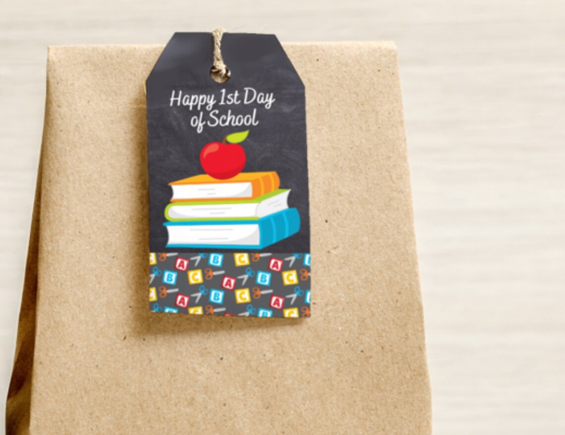 1st Day of School Gift Tags, Back to School Gift Tags, First Day of ...