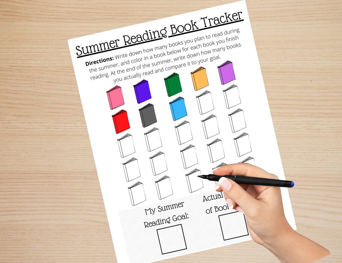 Printable Summer Reading Tracker, Book Tracker, Reading Log, Kids ...