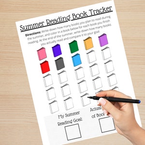Printable Summer Reading Tracker, Book Tracker, Reading Log, Kids ...