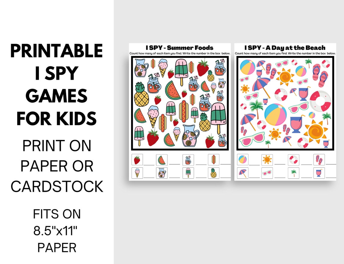 I Spy Printables, I Spy Games, Kids I Spy, Summer I Spy, Summer I Spy ...