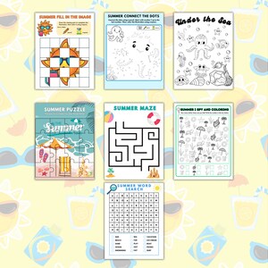 Kids Summer Activity Pack Printables, Kids Printables, Kids Summer ...