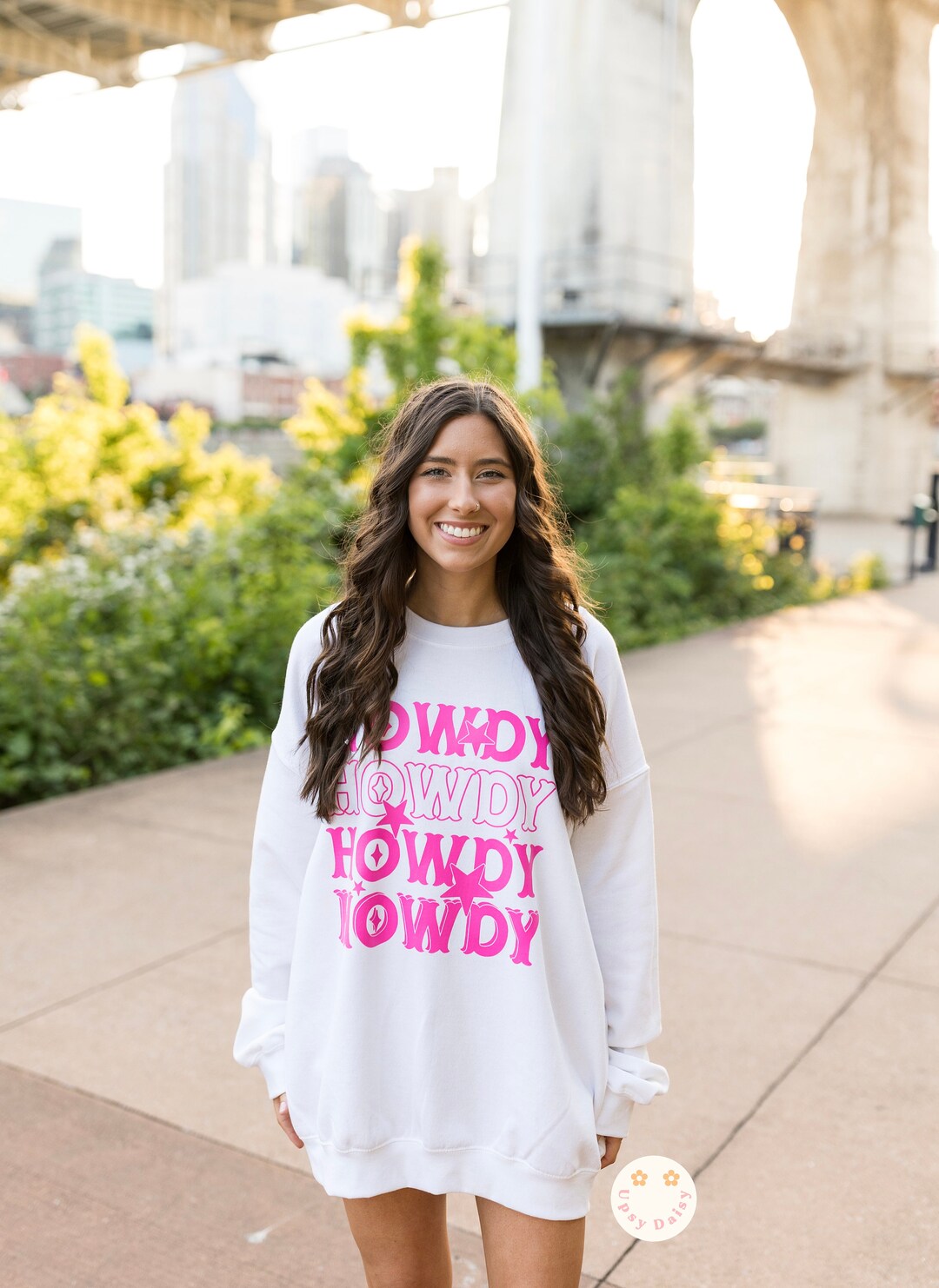 HOWDY Crewneck Hand Pressed Screen Print - Etsy